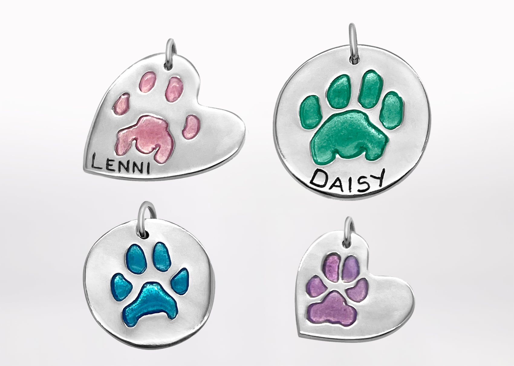 Coloured Pure Silver Personalised Jewellery (Small-$270, Large - $290 ...